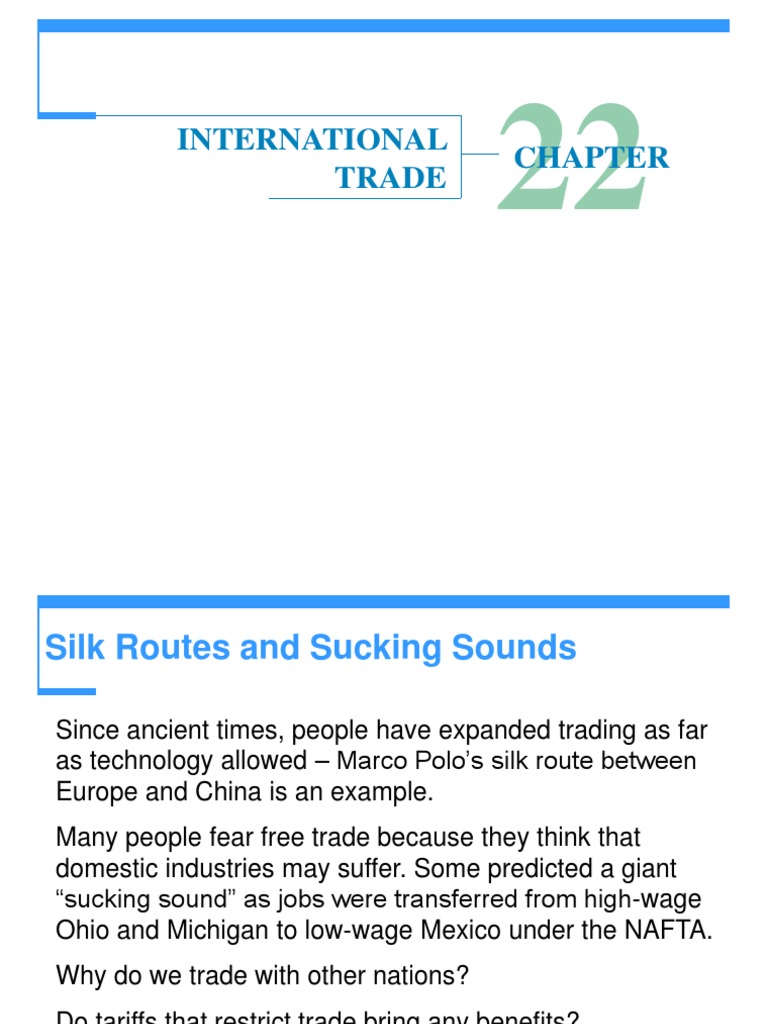 INTERNATIONAL TRADE CHAPTER SUMMARIZED | PDF | Comparative Advantage ...