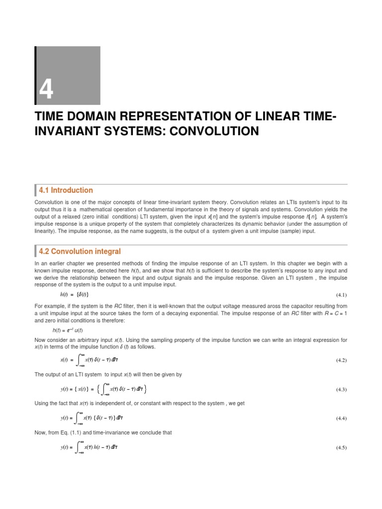 Chapter04 Convolution | PDF | Convolution | Signal Processing