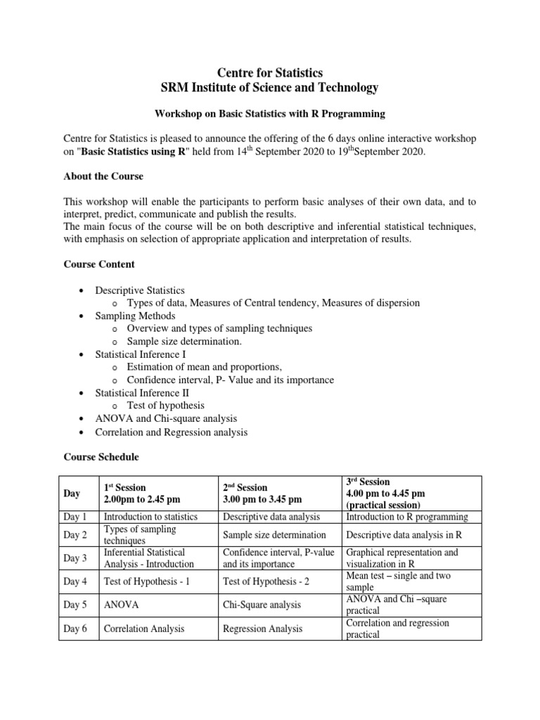 Basic Stat Training Course | PDF | Analysis Of Variance | Statistics