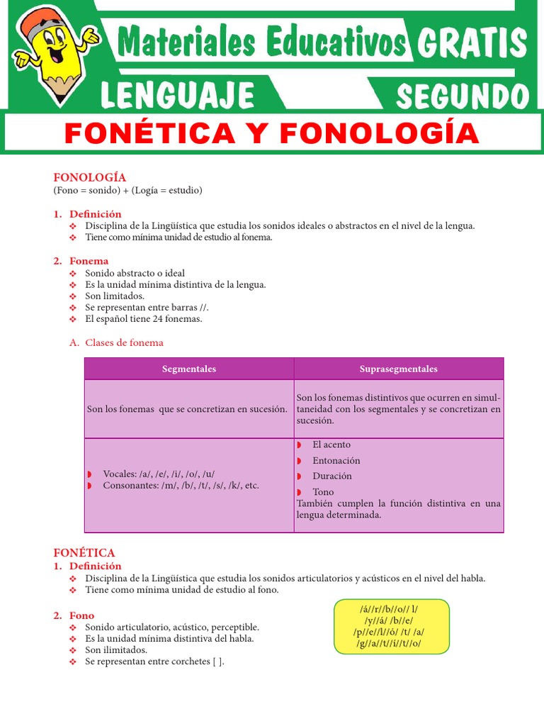 Fonética y Fonología para Segundo Grado de Secundaria PDF | PDF | Fonema | Fonología