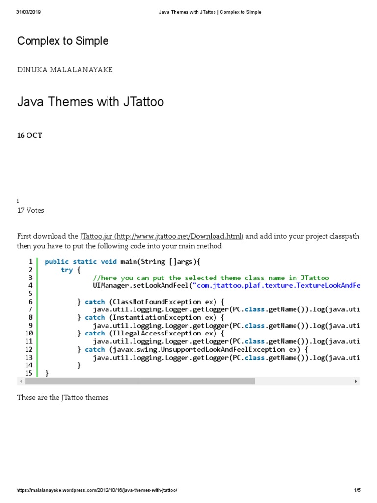 Tatoo Java Themes PDF | PDF