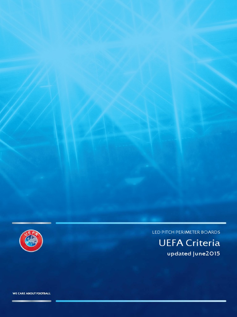 UEFA LED Pitch Board Guidelines | PDF | Optical Fiber | Uefa Champions ...