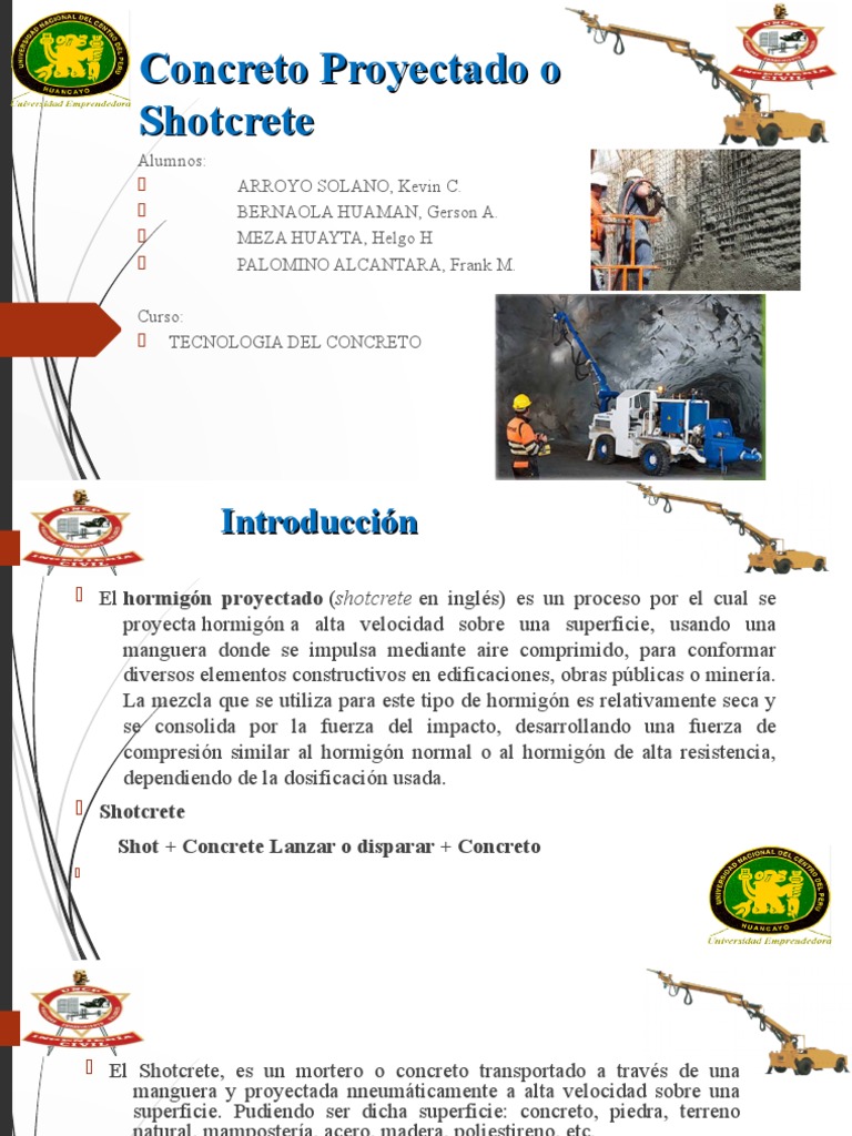Concreto Proyectado o Shotcrete | PDF | Hormigón | Cemento