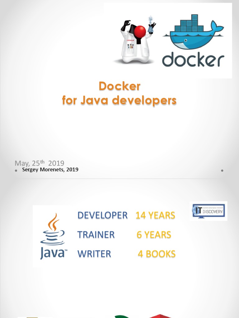 Docker For Java Developers: Sergey Morenets, 2019 | PDF | Hyper V | Linux