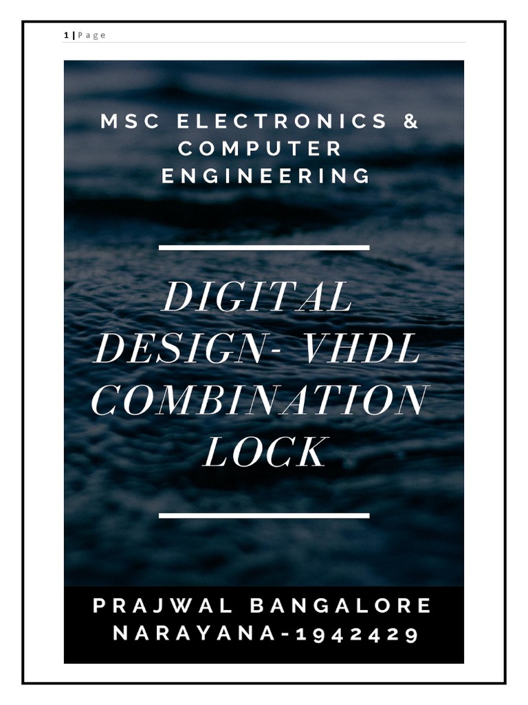 VHDL Assignment Final | PDF | Vhdl | Logic Synthesis
