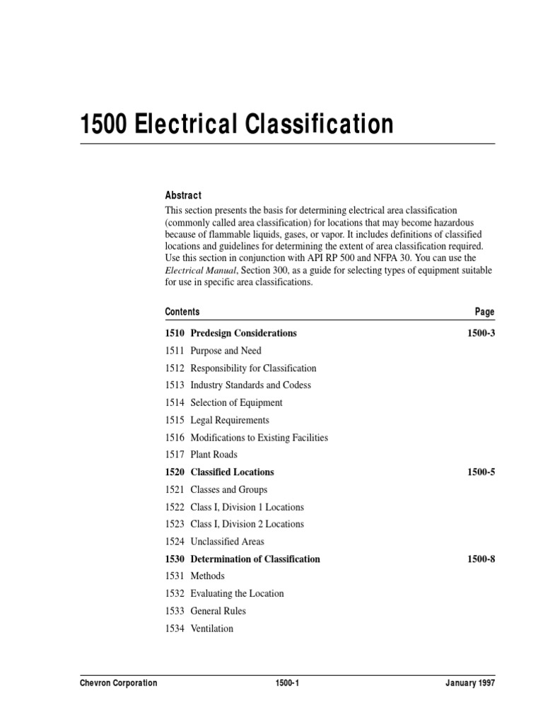 Electrical Area Classification Guidelines | PDF | Ventilation ...