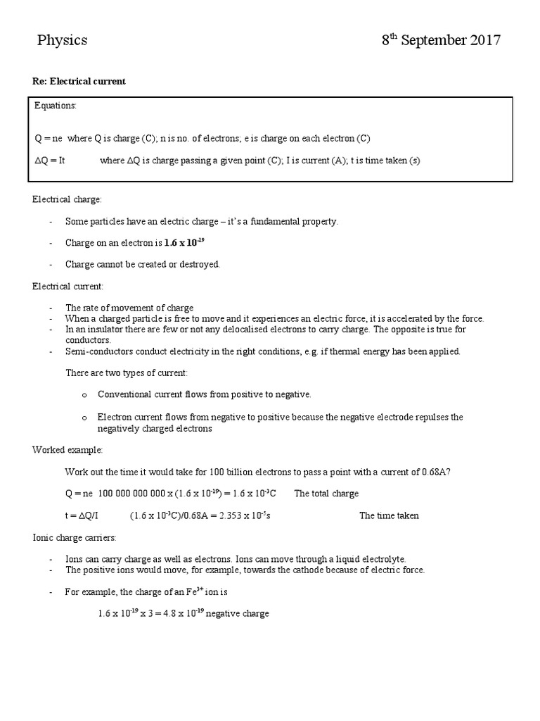 Understanding Electrical Current Basics | PDF
