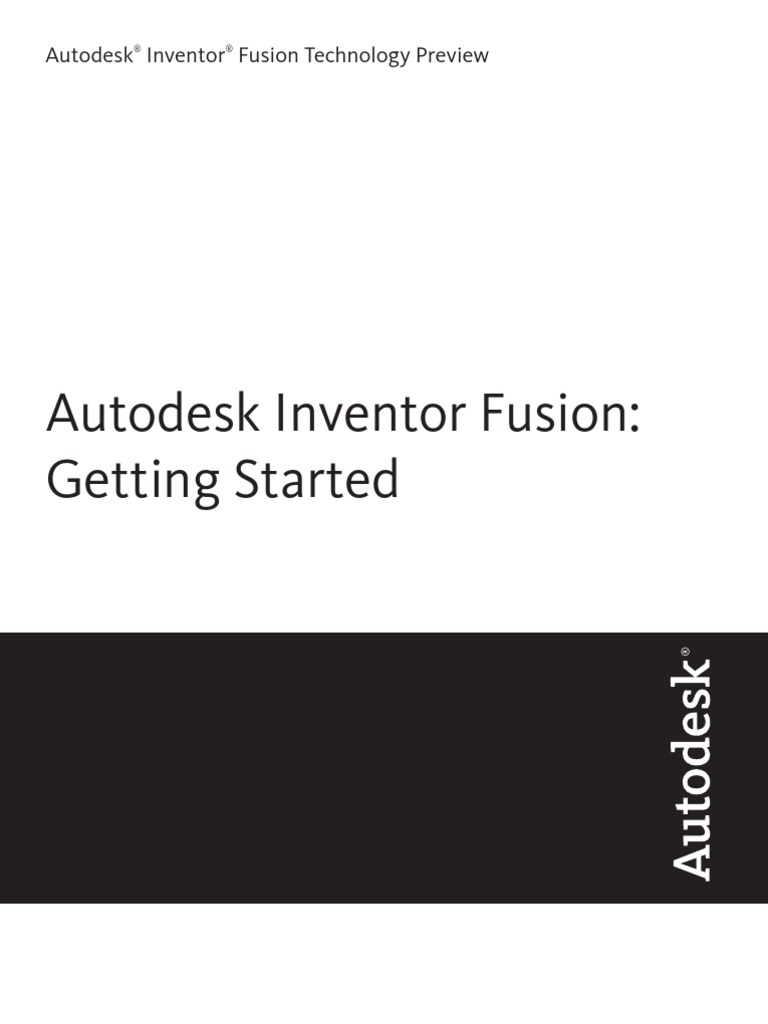 Autodesk Inventor Fusion: Getting Started | PDF | Tab (Gui) | Menu ...