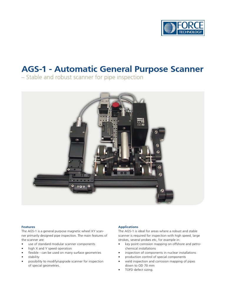 AGS 1 Automated General Purpose Scanner | PDF | Image Scanner | Pipe (Fluid Conveyance)
