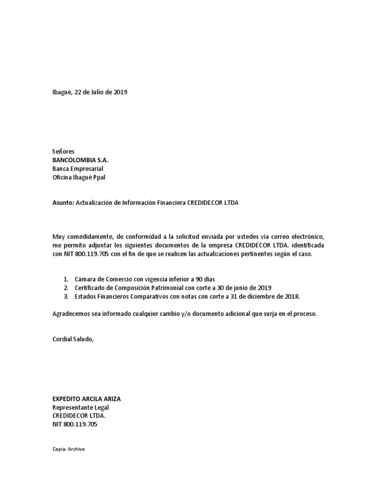 Carta Remision | PDF