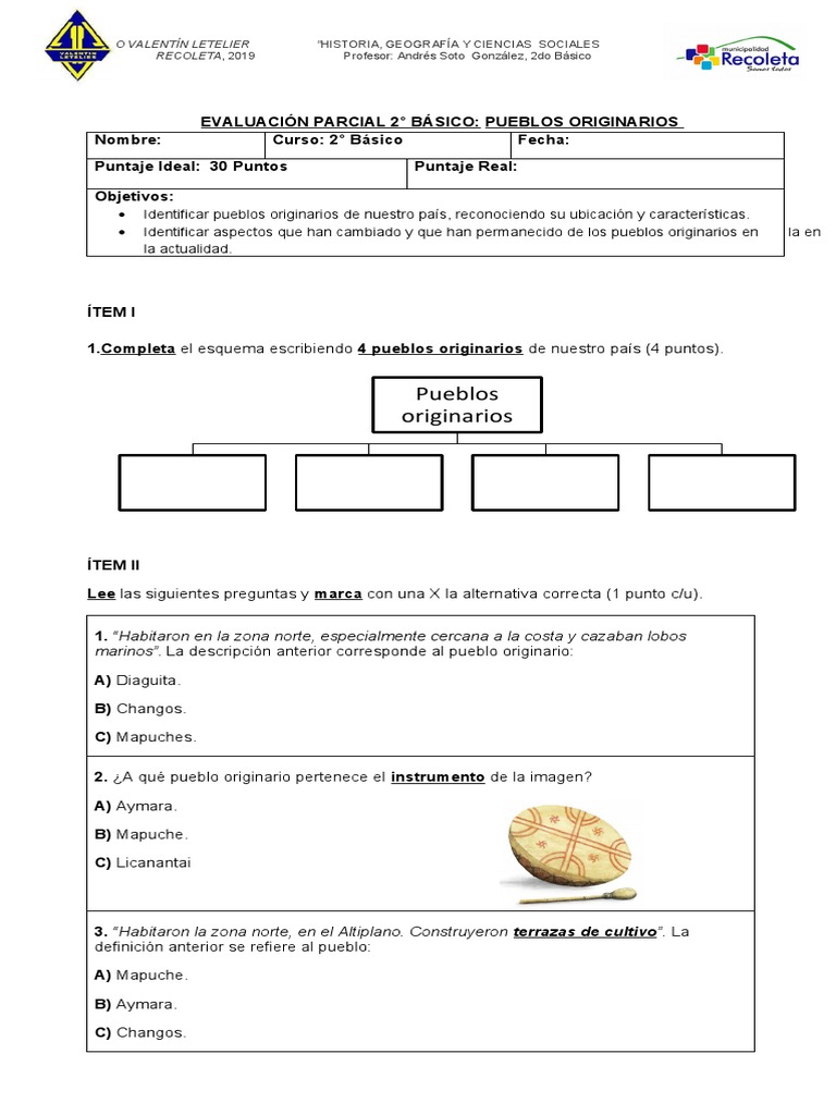 Evaluación Pueblos Originarios 2019 (Autoguardado) | PDF | Pueblos ...