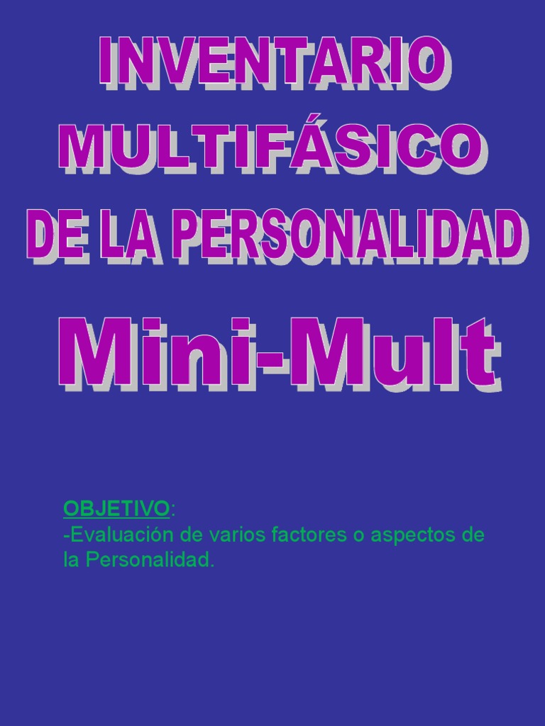 Mini Mult | PDF | Validez (Estadísticas) | Las emociones