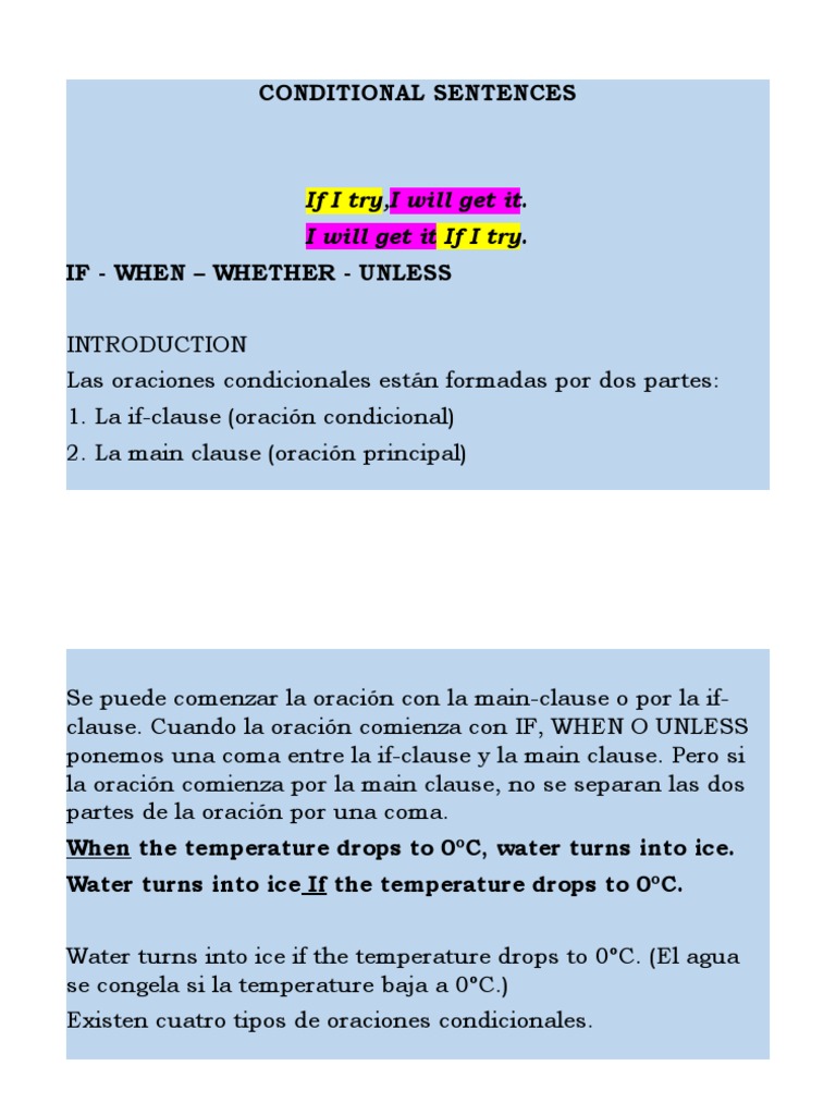 Conditional Sentences Solucionado | PDF