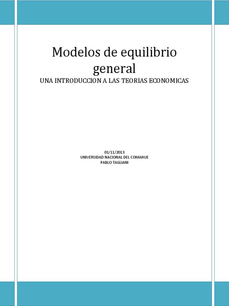 Modelos de Equilibrio General | PDF | Precios | Beneficio (economía)