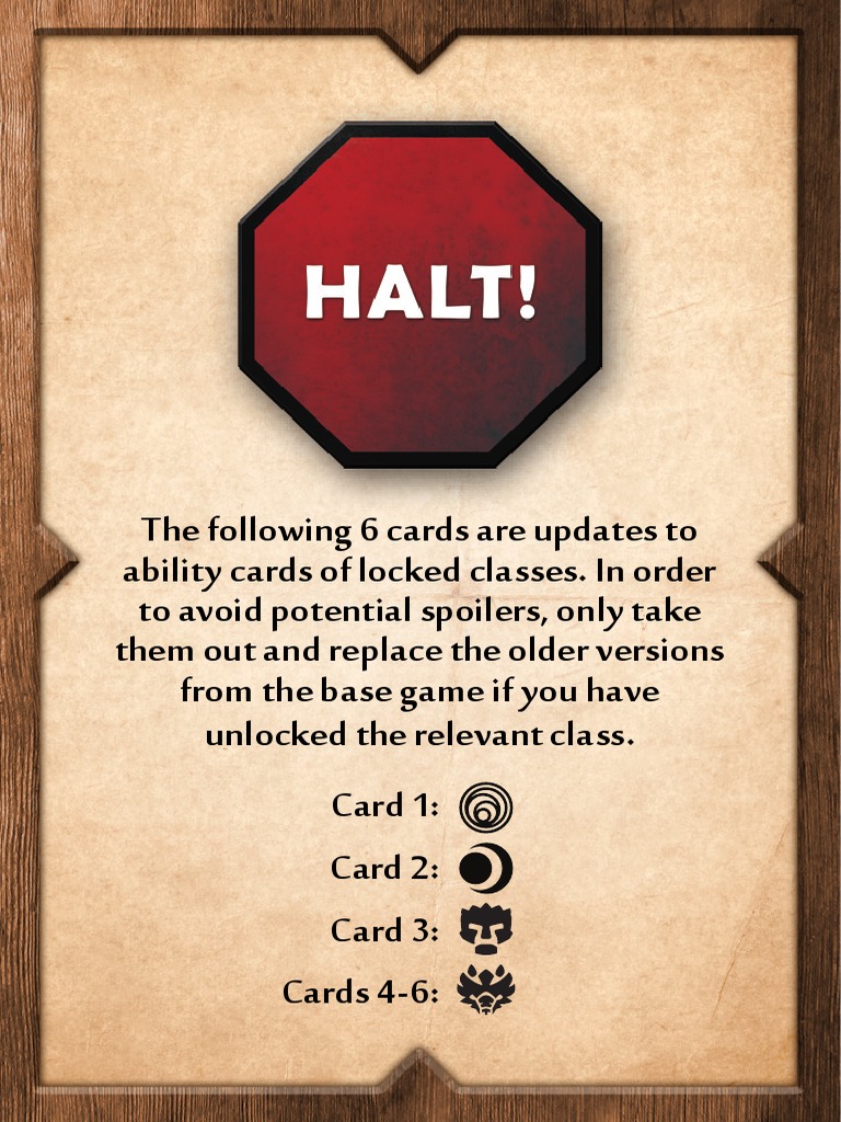Ability Card Updates for Unlocked Gloomhaven Classes | PDF | Gaming ...