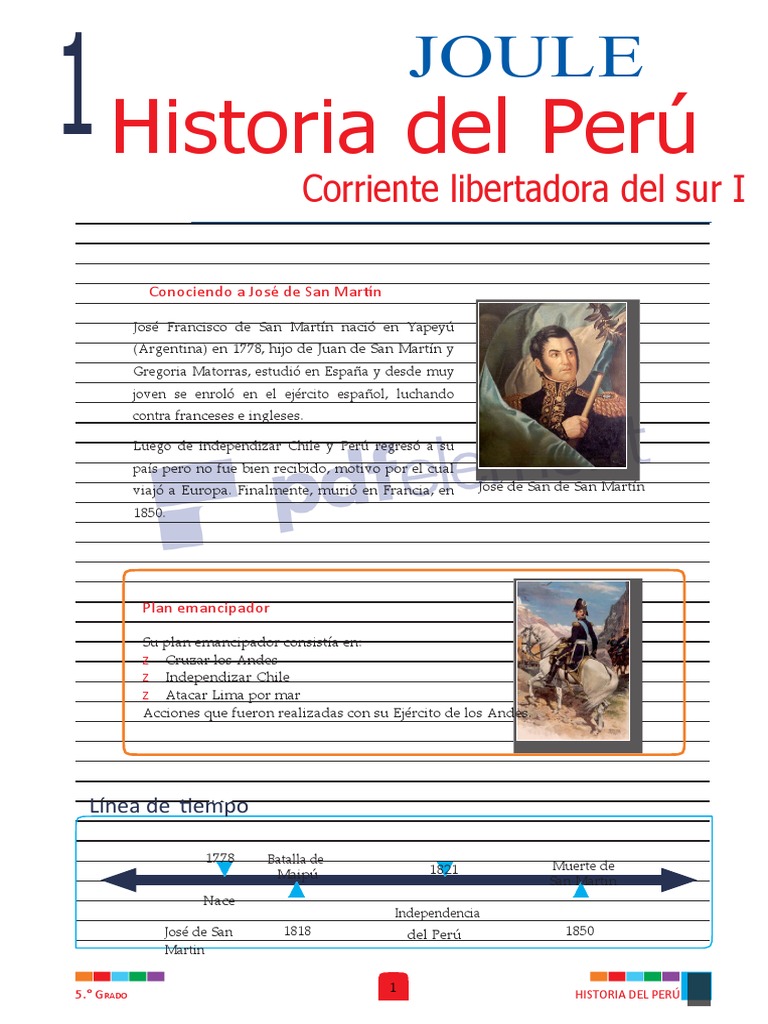 Historia de San Martín y la Independencia del Perú | PDF | Perú ...