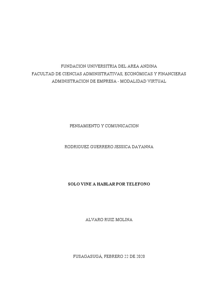 Solo Vine A Hablar Por Telefono | PDF | Gabriel García Márquez