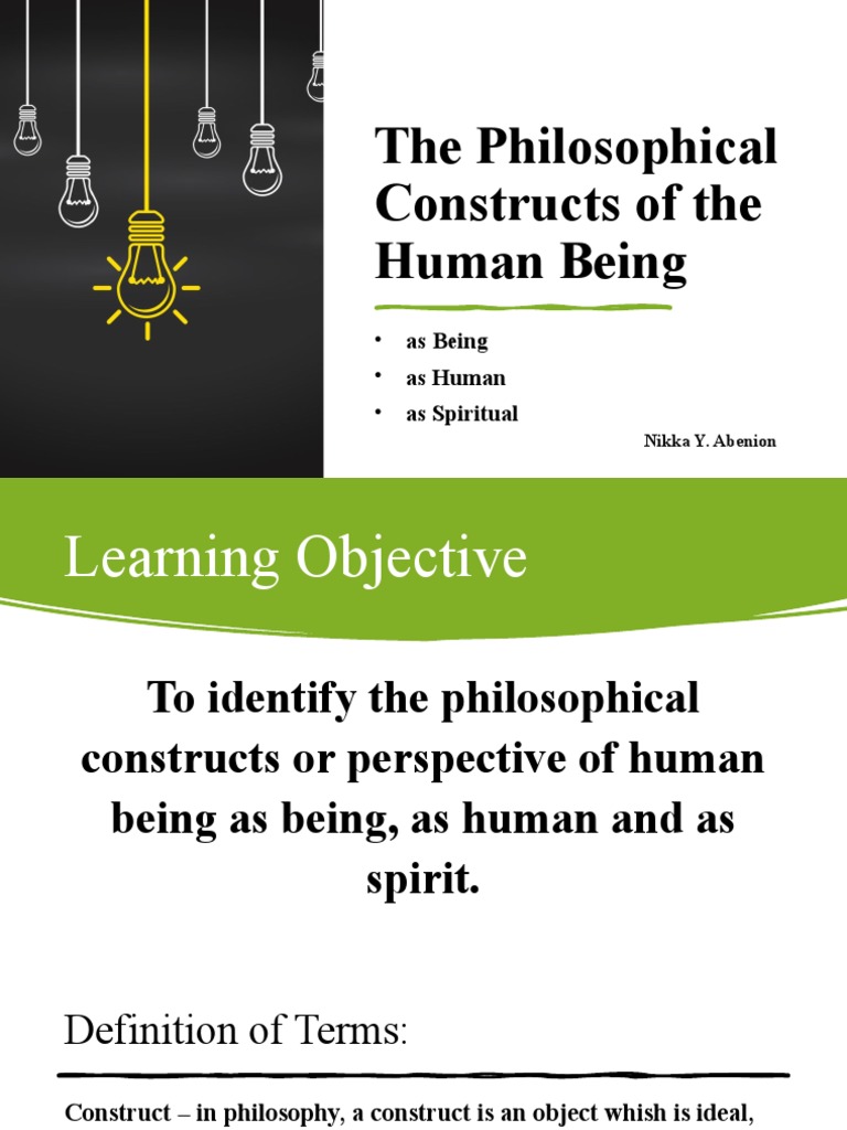 The Philosophical Constructs of The Human Being | PDF | Soul | Aristotle