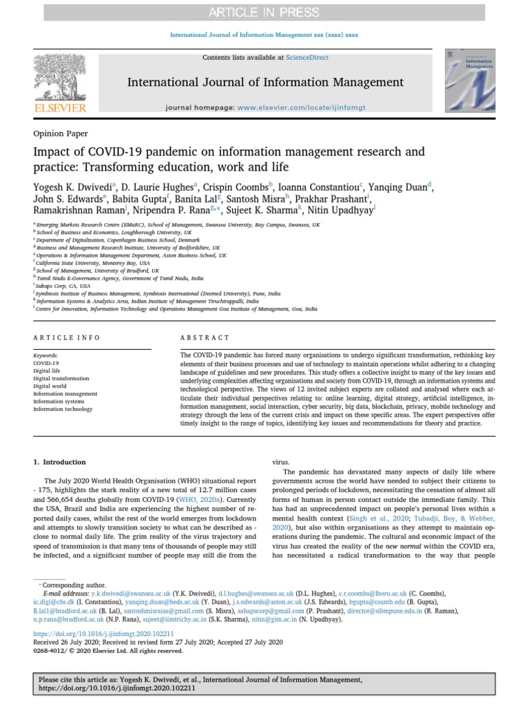International Journal of Information Management: Opinion Paper | PDF ...