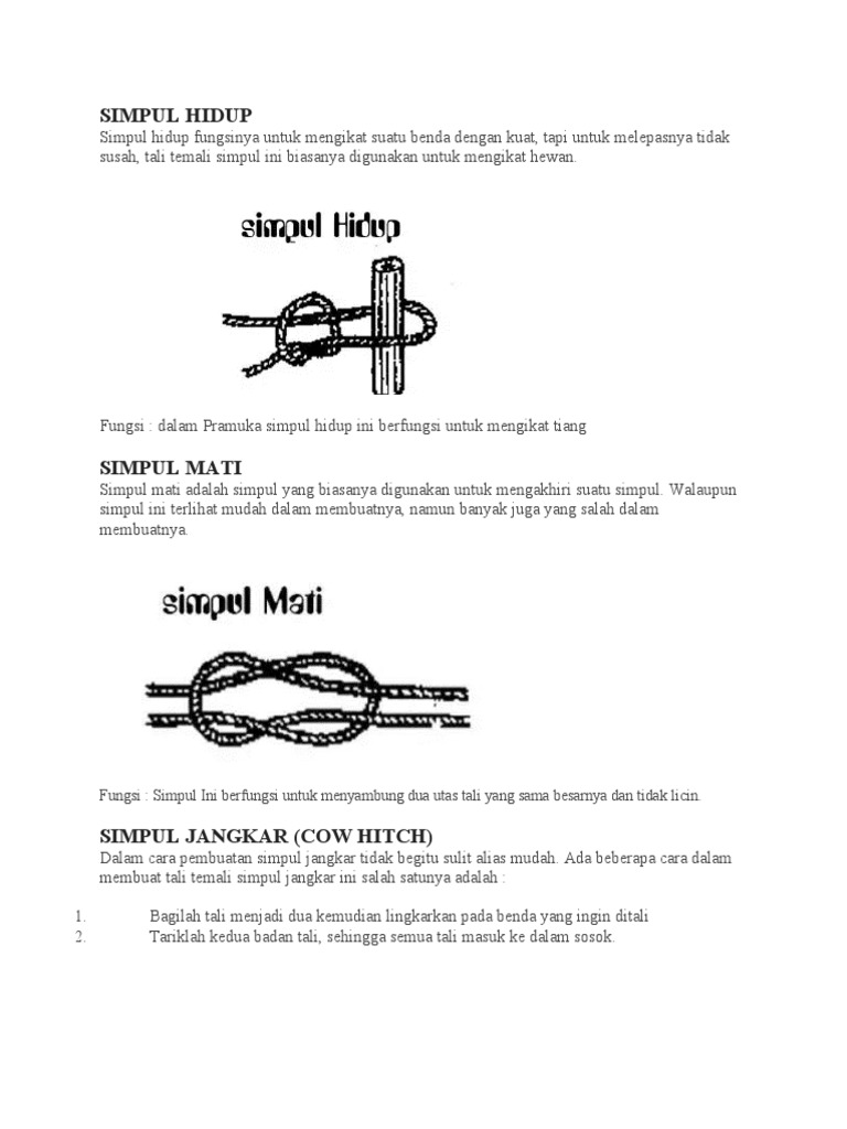 Jenis Simpul Dan Ikatan Penggalng | PDF