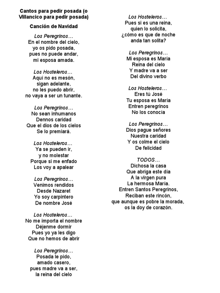 Cantos para Pedir Posada | PDF | María, madre de Jesús | Navidad