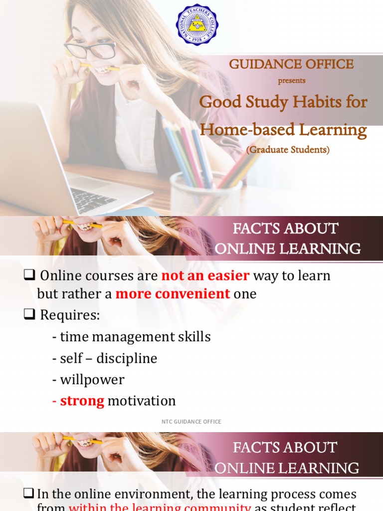 Good Study Habits For Home-Based Learning: Guidance Office | PDF ...
