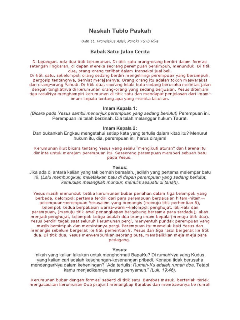Naskah Tablo Paskah | PDF