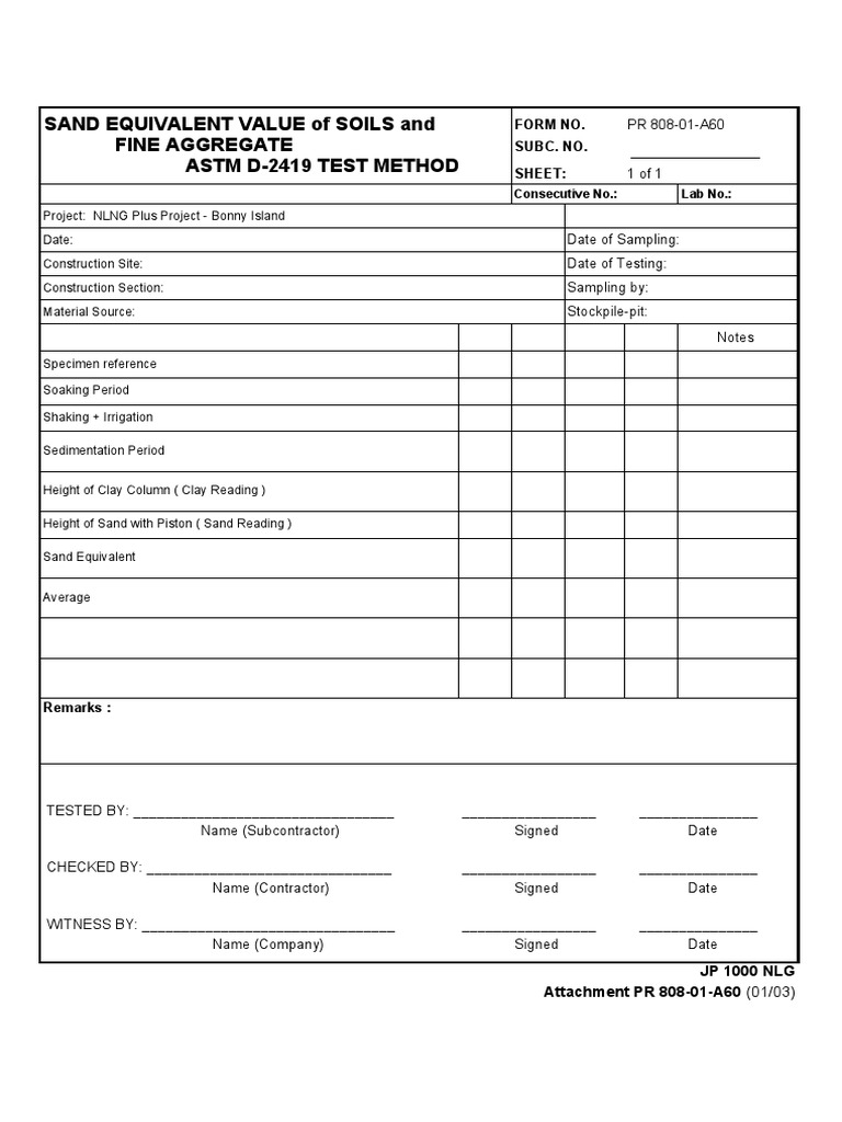Sand Equivalent Value of Soils and Fine Aggregate Astm D-2419 Test ...
