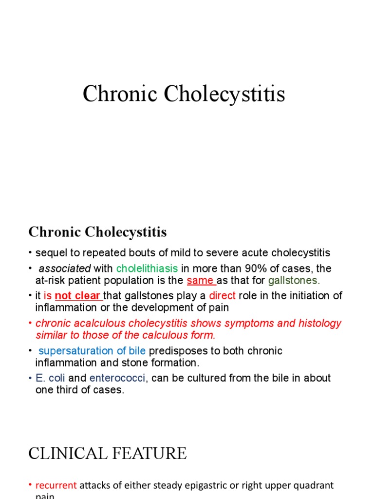 Chronic Cholecystitis | PDF