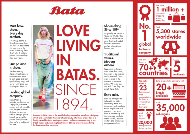 Bata Company Info | PDF | Shoe | Footwear