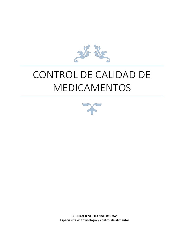 Control de Calidad: Polietilenglicol 105g | PDF | Farmacéutico ...