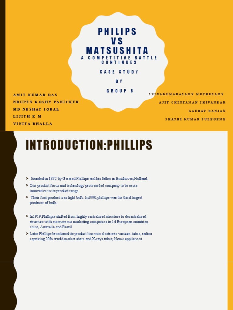 PhilipsVsMatsushit Case Analysis | PDF | Philips | Organizational Structure
