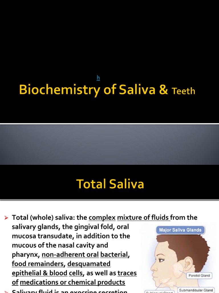 Biochemistry of Teeth and Saliva PDF | PDF | Saliva | Biology