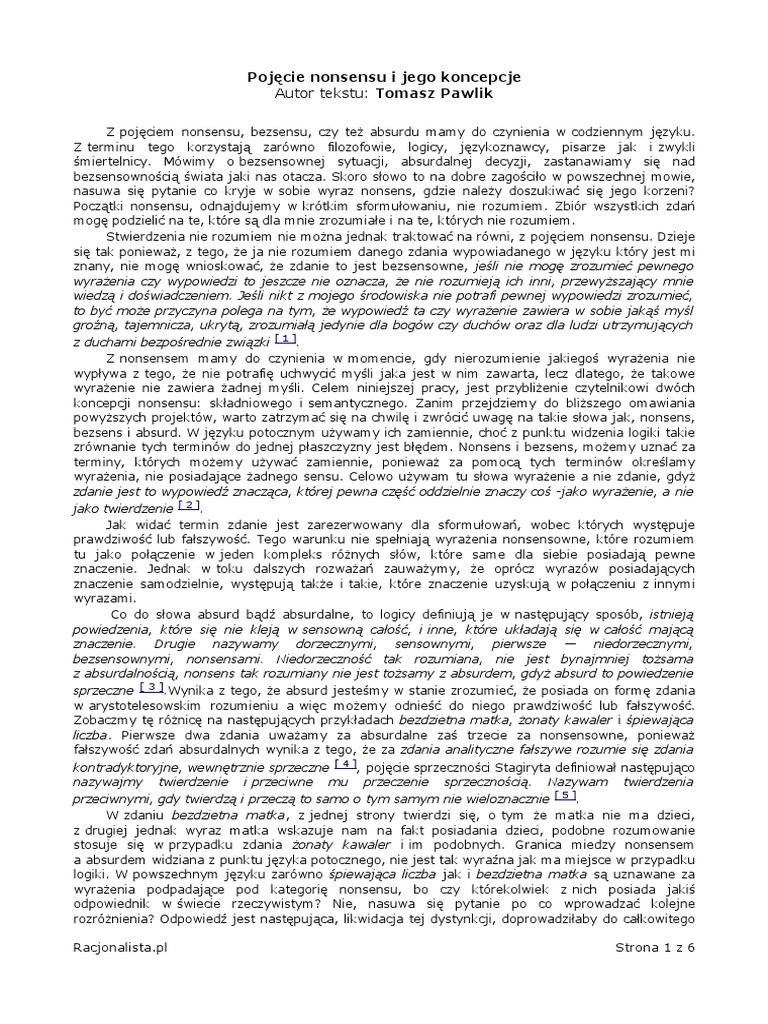 pawlik-pojęcie nonsense i jego koncepcje.pdf | PDF