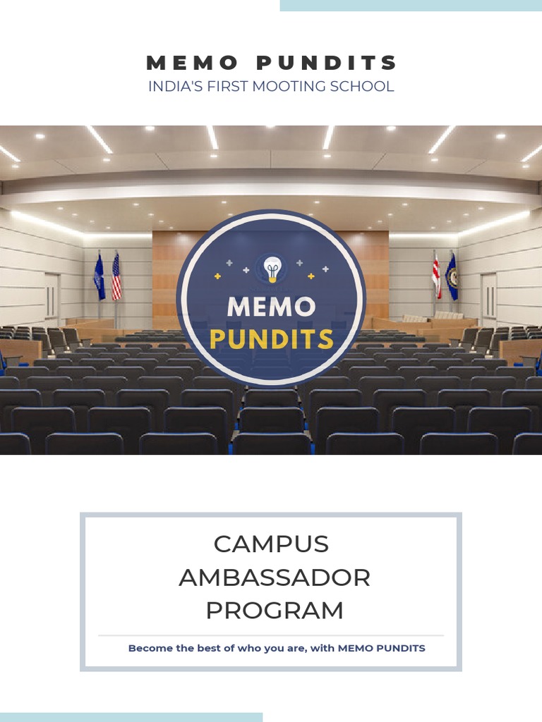 Campus Ambassador Program at Memo Pundits | PDF | Communication ...