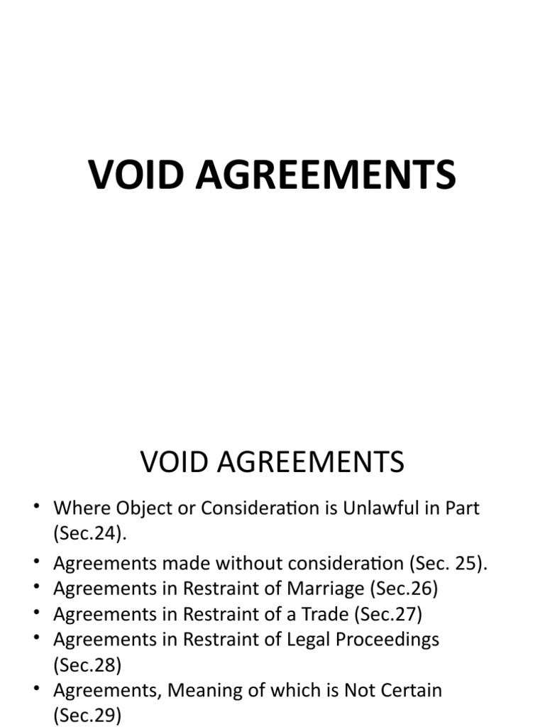 Void Agreements | PDF | Consideration | Gambling