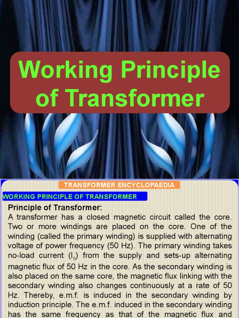Working Principle of Transformer 28.6.2020 | PDF | Transformer ...