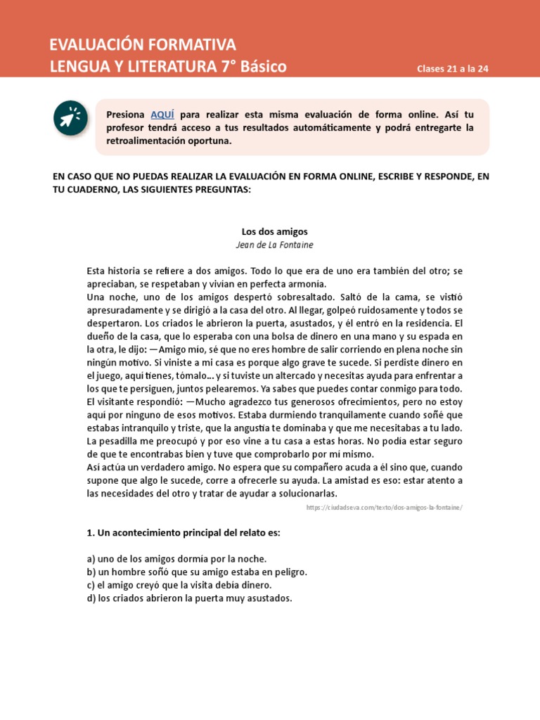 Ev. Formativa Los 2 Amigos PDF | PDF | Ocio