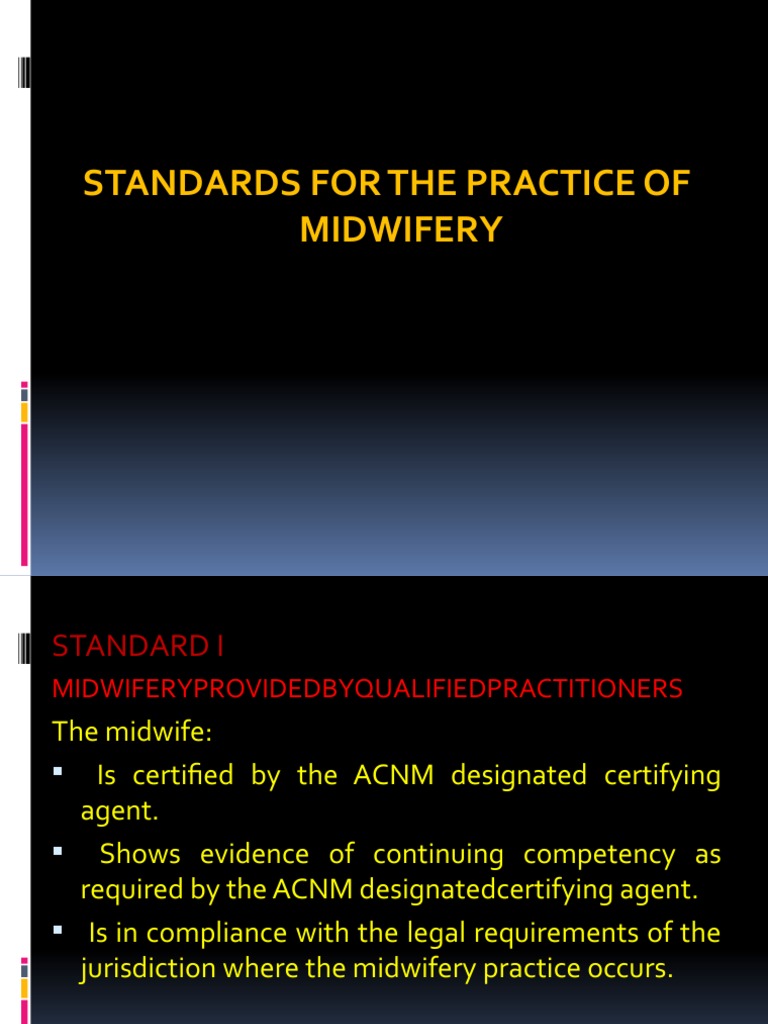 Standards in Midwifery Practice | PDF | Midwife | Midwifery