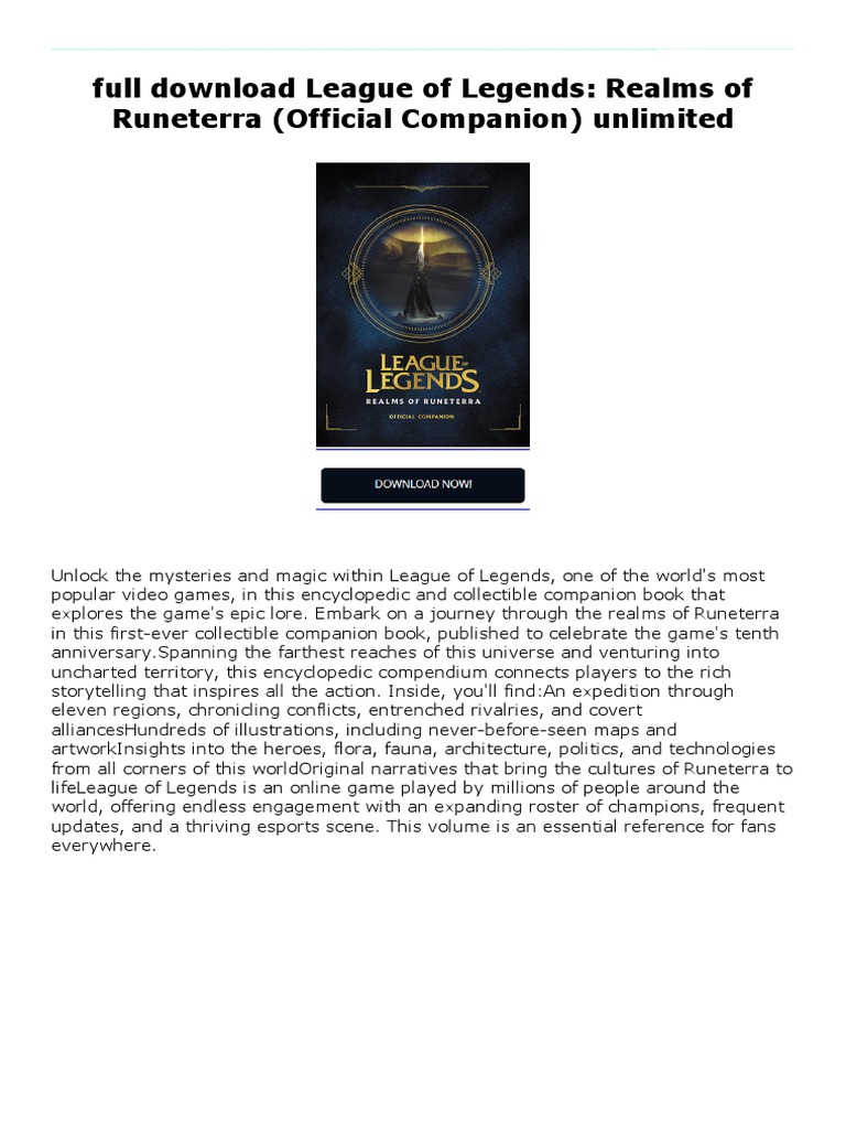 Exploring the Realms of Runeterra: An Encyclopedic Companion to the Lore of League of Legends ...
