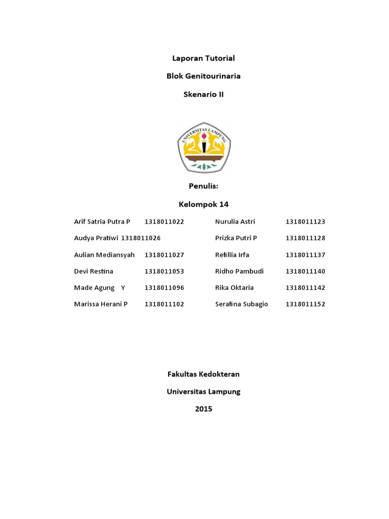 Laporan Tutorial Skenario 2 Blok GU - Tutorial 14 | PDF