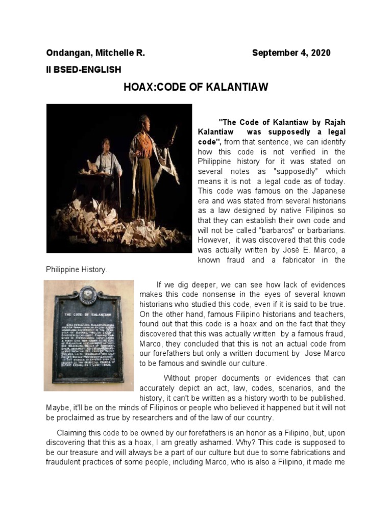 The Code of Kalantiaw Hoax Exposed | PDF | Philippines