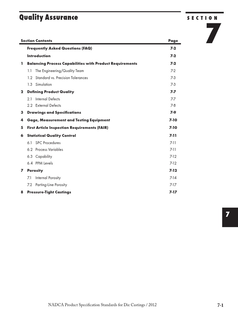 7 1 NADCA Product Specification Standard PDF | PDF | Finite Element ...