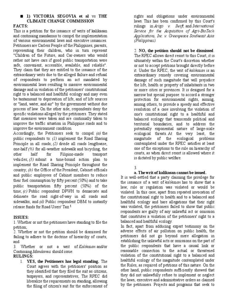 Natres Cases Compilation | PDF | Mandamus | Standing (Law)