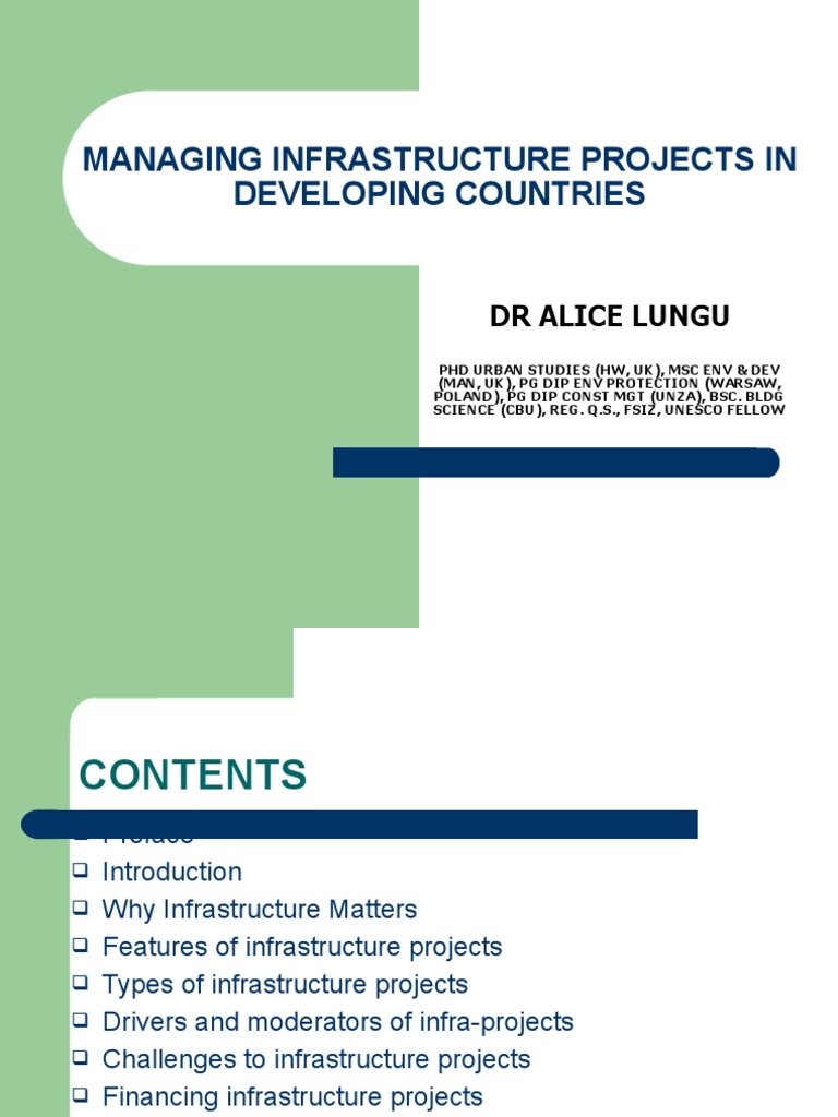 Managing Infrastructure Projects | PDF | Infrastructure | Risk