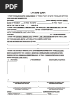 Live Life Claim Blank Template | PDF