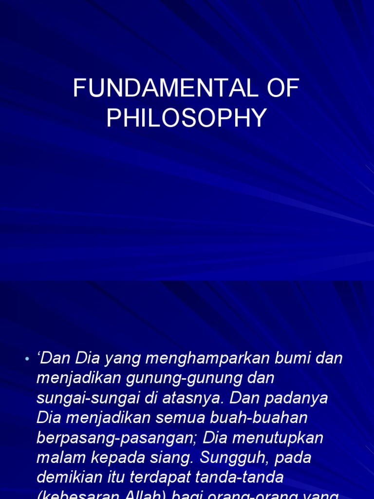 Topic 1 - Fundamental of Philosophy PDF | PDF | Philosophy Of Education ...