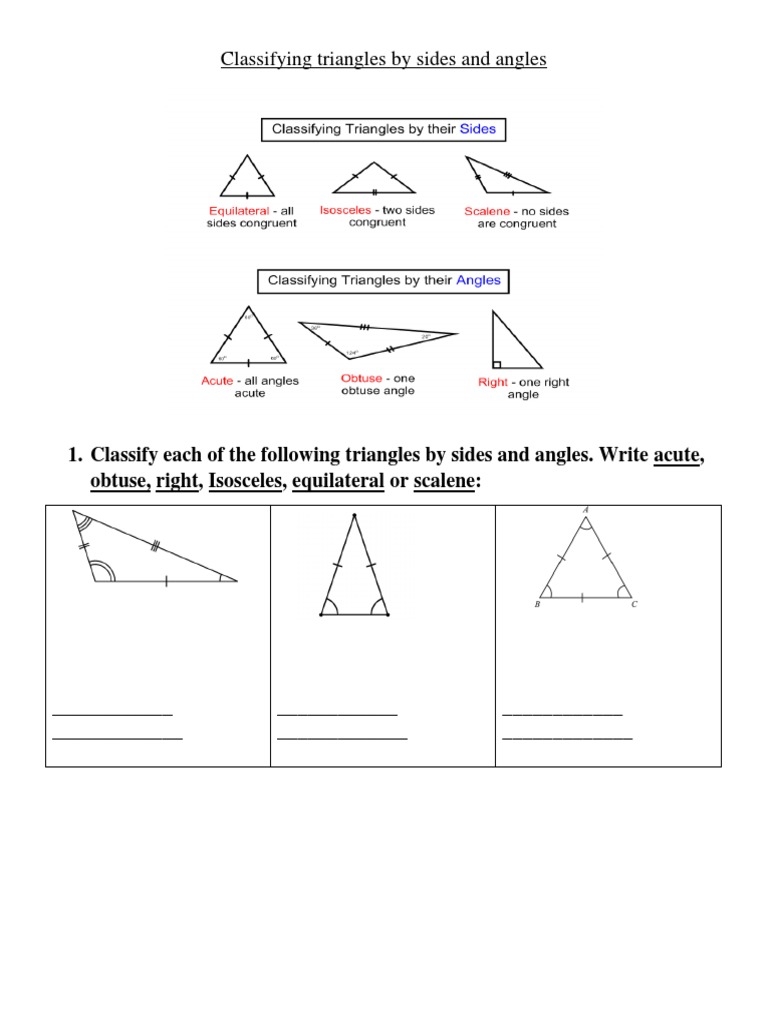 Grade 5 Classify Triangles | PDF