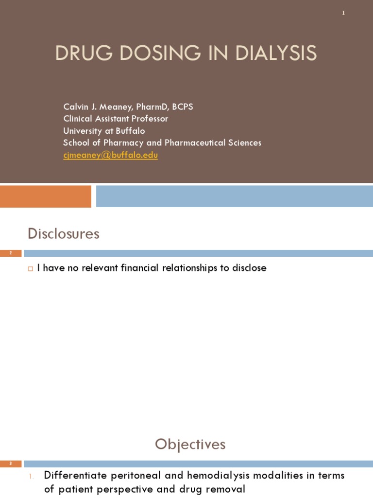 Drug Dosing in Dialysis | PDF | Hemodialysis | Dialysis