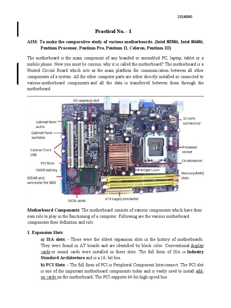 Practical No. - 1 | PDF | Central Processing Unit | Coaxial Cable